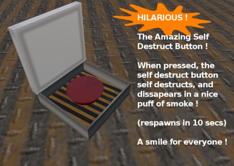 Second Life Marketplace - Self Destruct Button. HILARIOUS